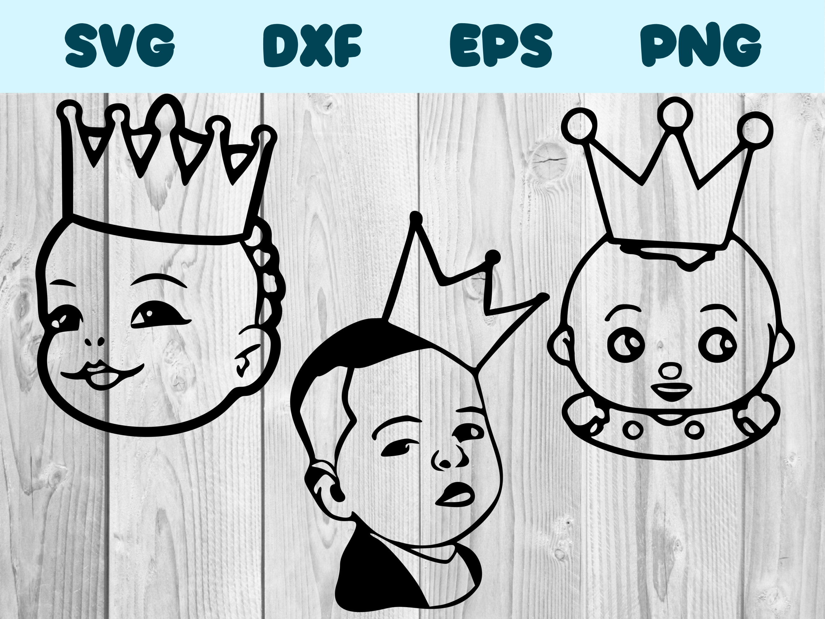 Baby Wearing A Crown Svg Baby With Crown Png Baby With A Crown - Etsy