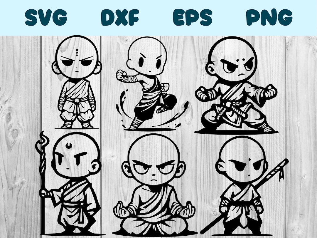 Monk Svg Cartoon Monk Png Cool Monk Clipart Badass Monk Vector Bundle ...