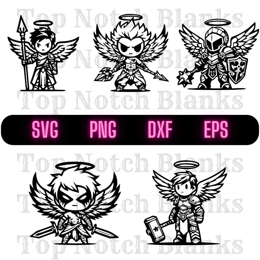 Angelic Warrior Svg Bad Ass Angel Png Cool Angel Clipart Angel Warrior ...