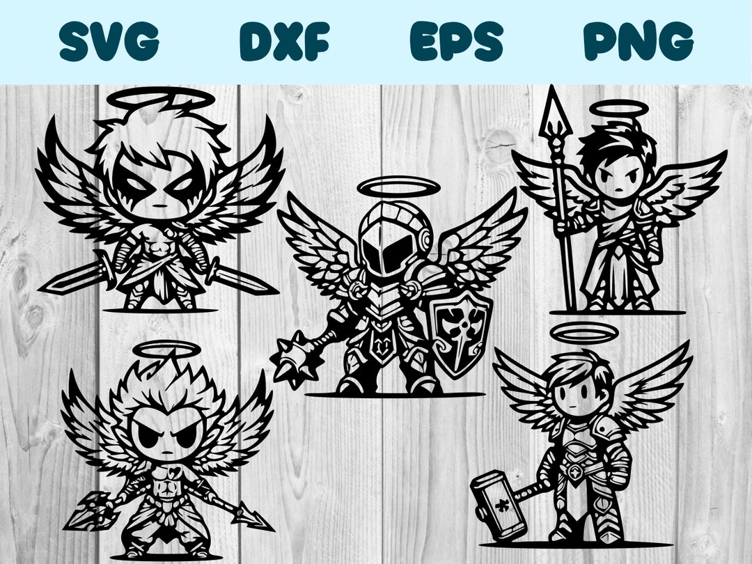 Angelic Warrior Svg Bad Ass Angel Png Cool Angel Clipart Angel Warrior ...