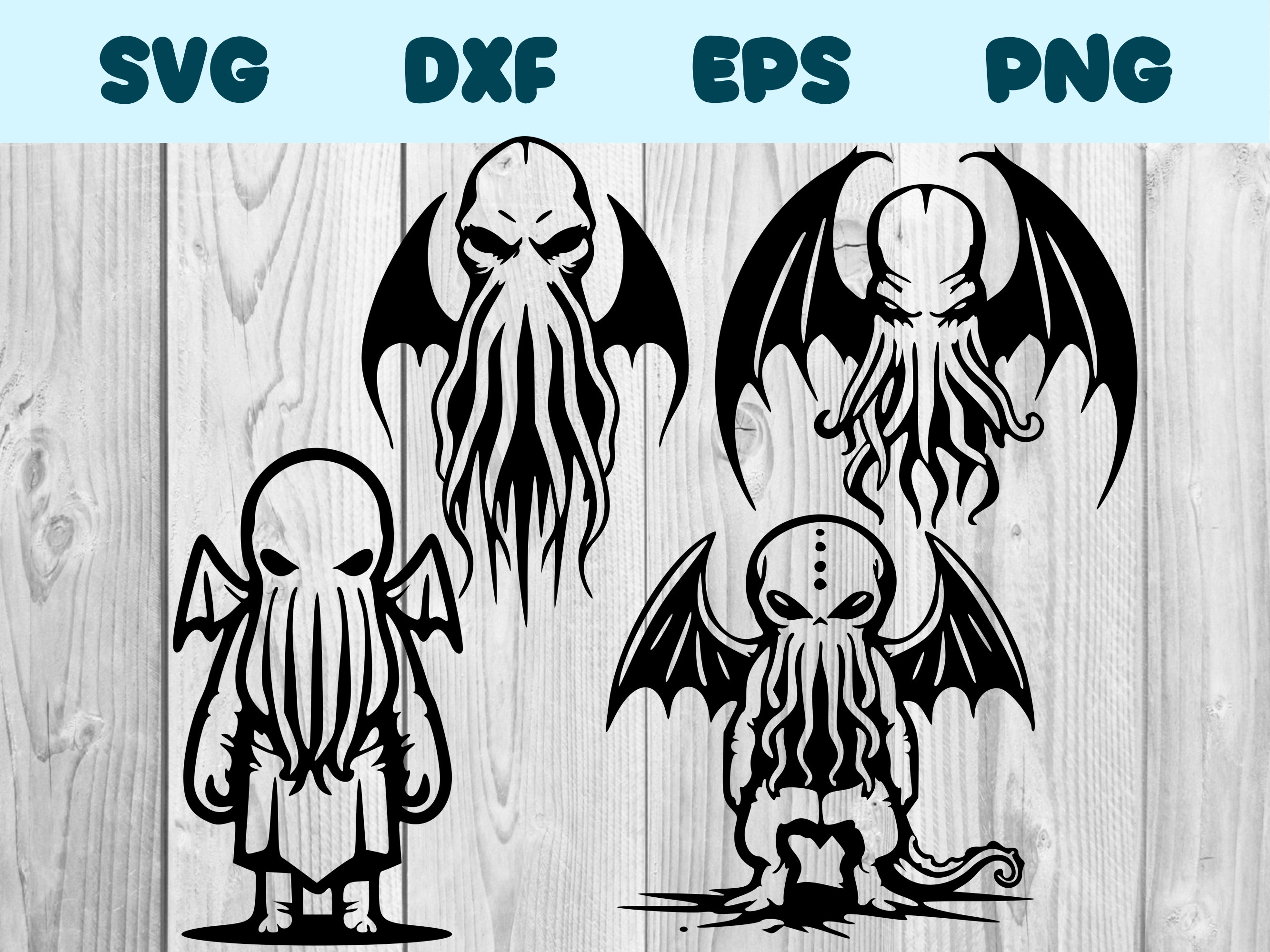 Cthulhu Svg Cthulhu Png Badass Cthulhu Clipart Cool Cthulhu - Etsy ...