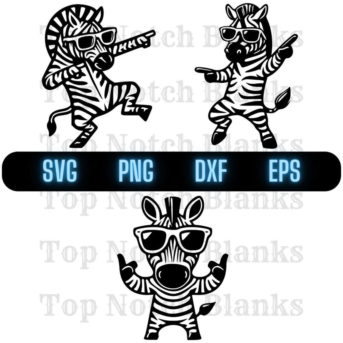 Zebra Dancing With Sunglasses Svg Zebra Dance Png Dancing Zebra Clipart ...