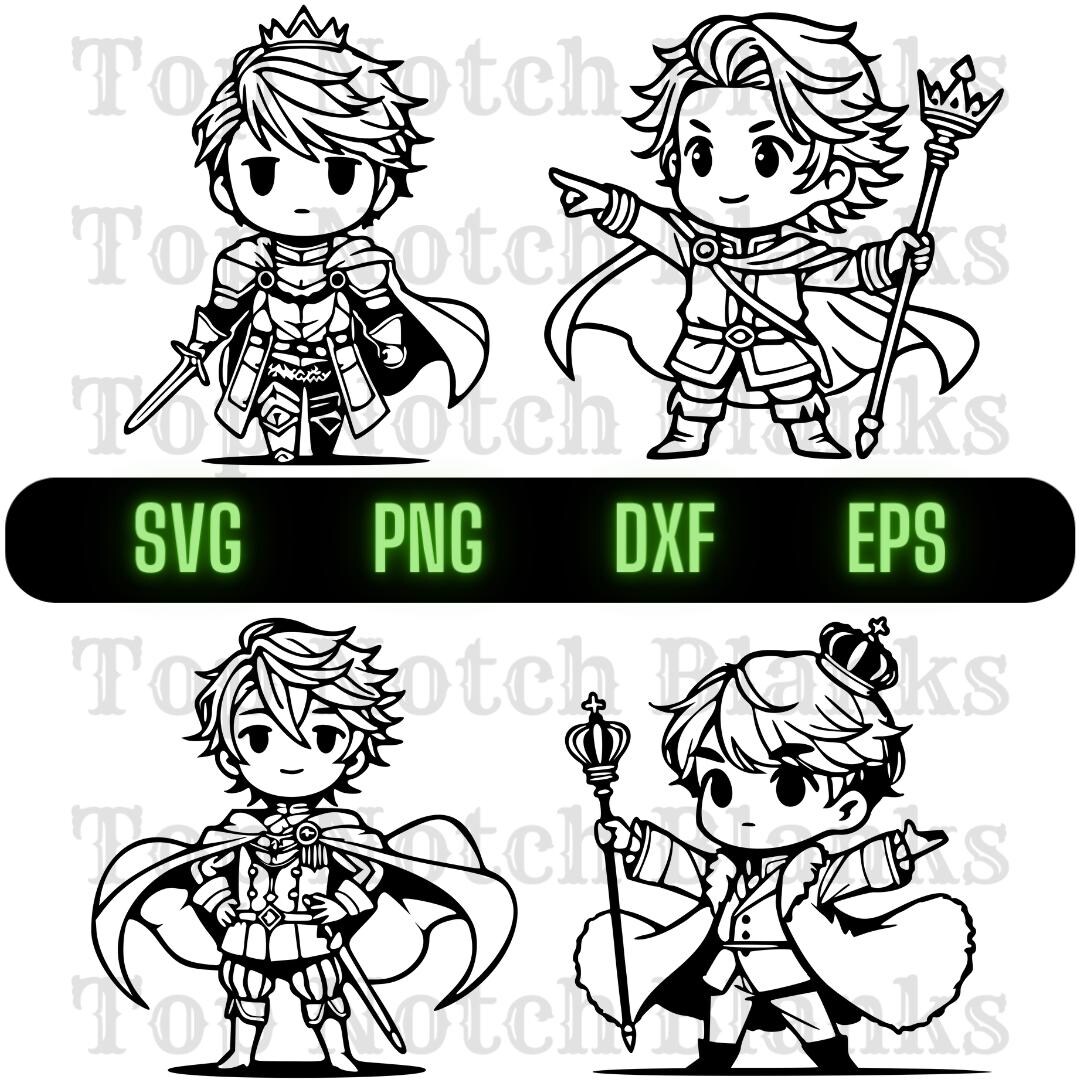 Prince Svg Cartoon Prince Png Cool Prince Clipart Cute Prince Vector ...