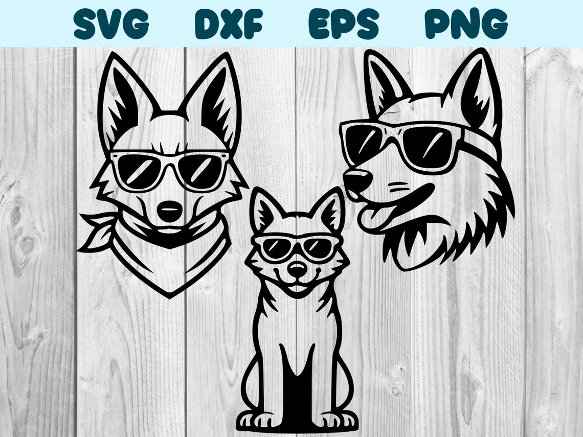 Dingo With Sunglasses Svg Dingo Wearing Glasses Png Dingo With Glasses ...