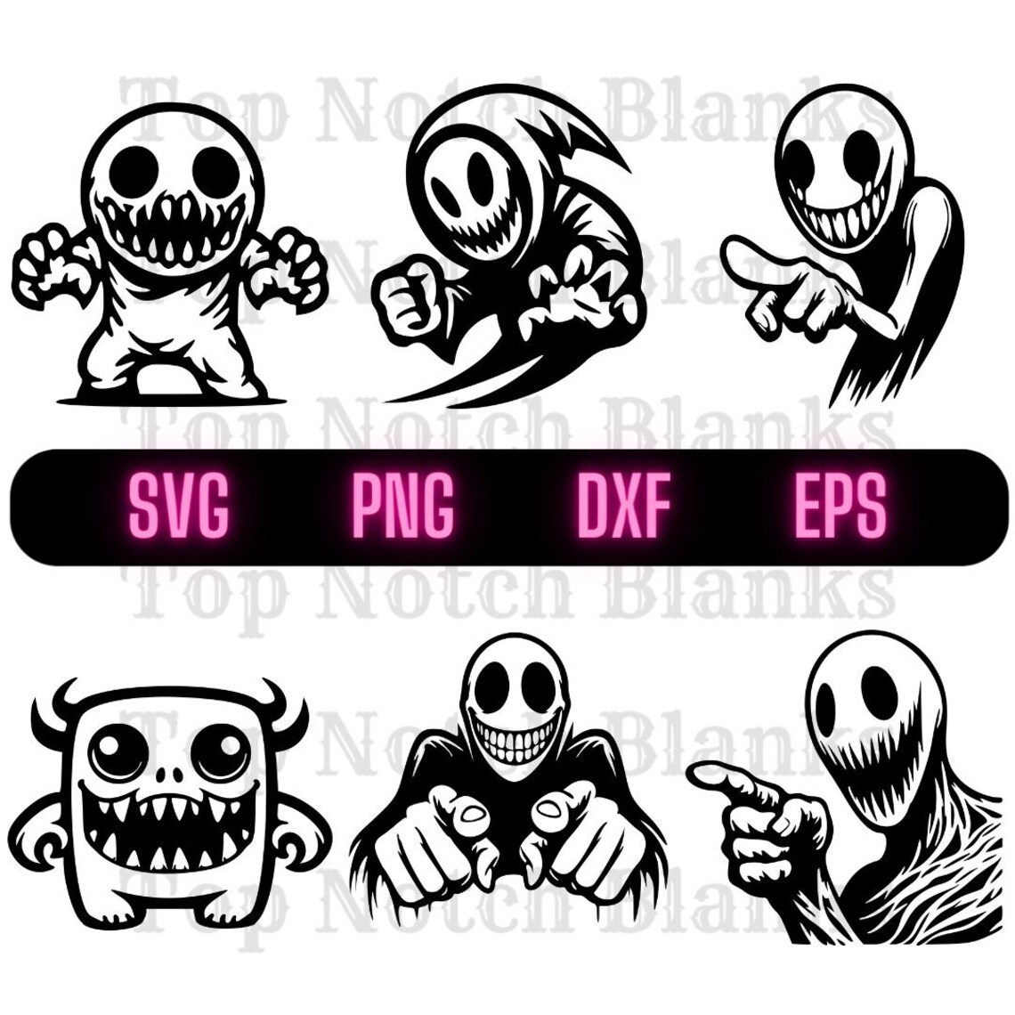 Spooky Monster Svg Scary Monster Png Bad Ass Monster Clipart Evil ...
