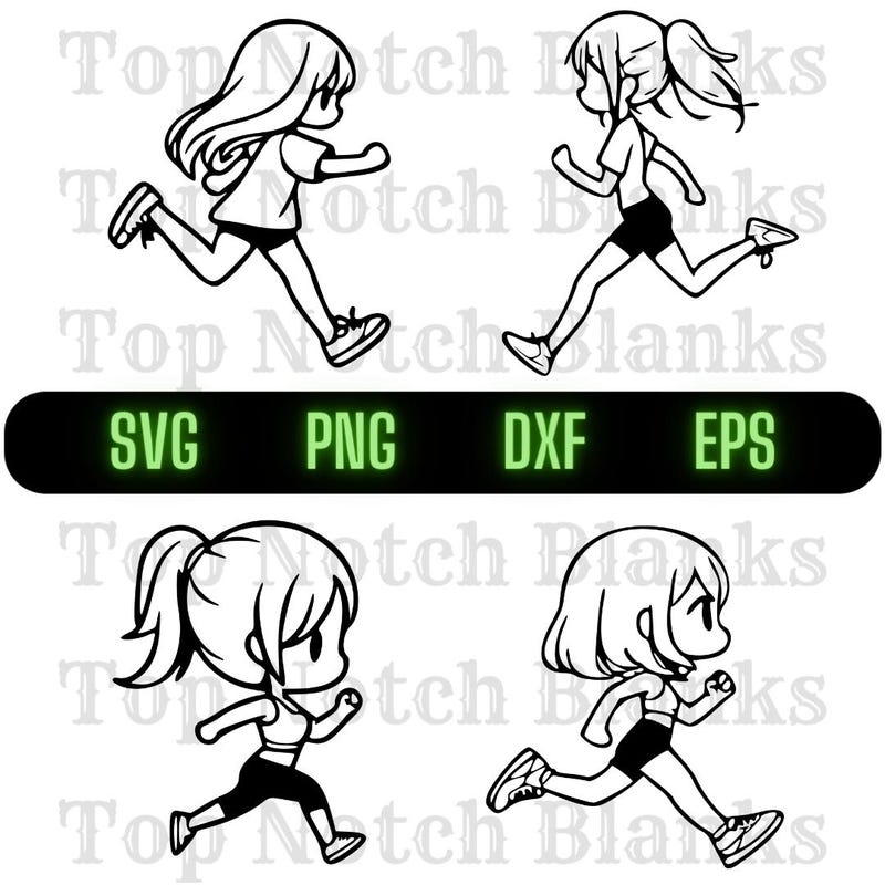 Female Runner Clipart - Etsy