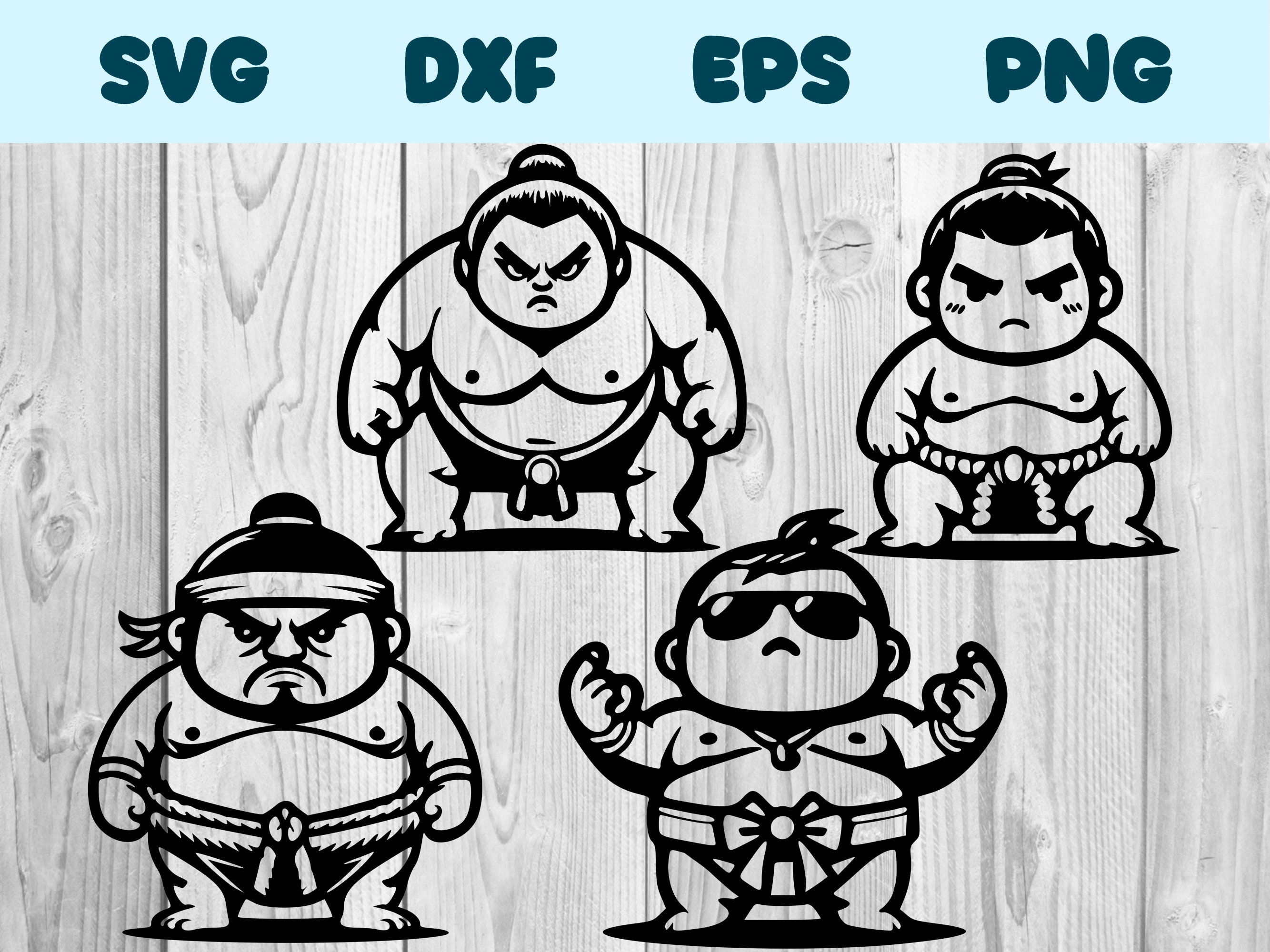 Sumo Wrestler Svg Sumo Wrestler Png Cool Sumo Clipart Badass - Etsy France