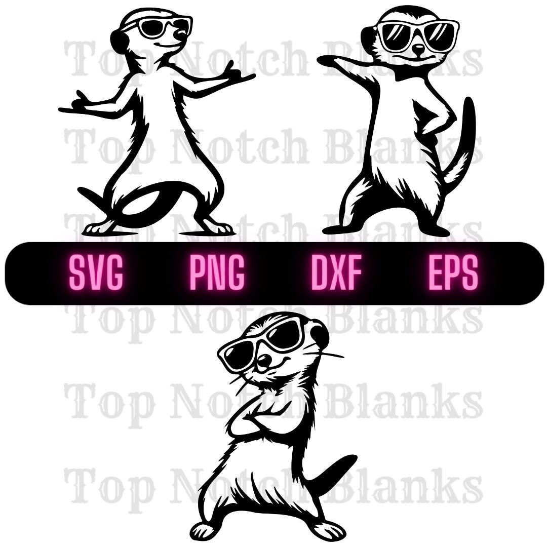 Meerkat Dancing With Sunglasses Svg Meerkat Dance Png Dancing Meerkat ...