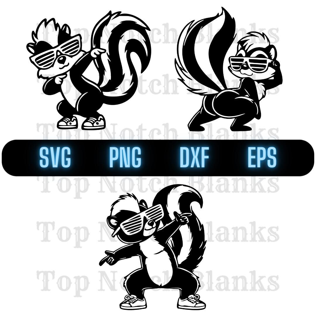 Skunk Dancing With Sunglasses Svg Skunk Dance Png Dancing Skunk Clipart ...