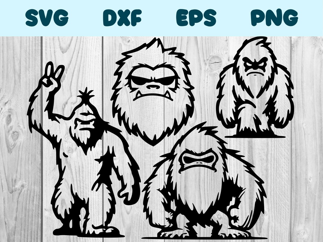 Yeti Svg Cartoon Yeti Png Cool Yeti Clipart Badass Yeti Vector Bundle ...