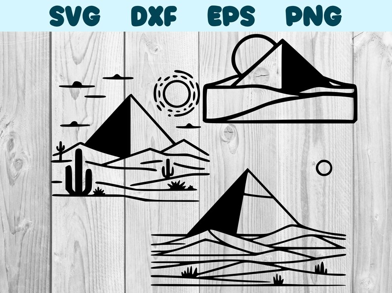 Pyramid Scene Svg Desert Scene Png Cool Pyramid Scene Clipart Desert ...
