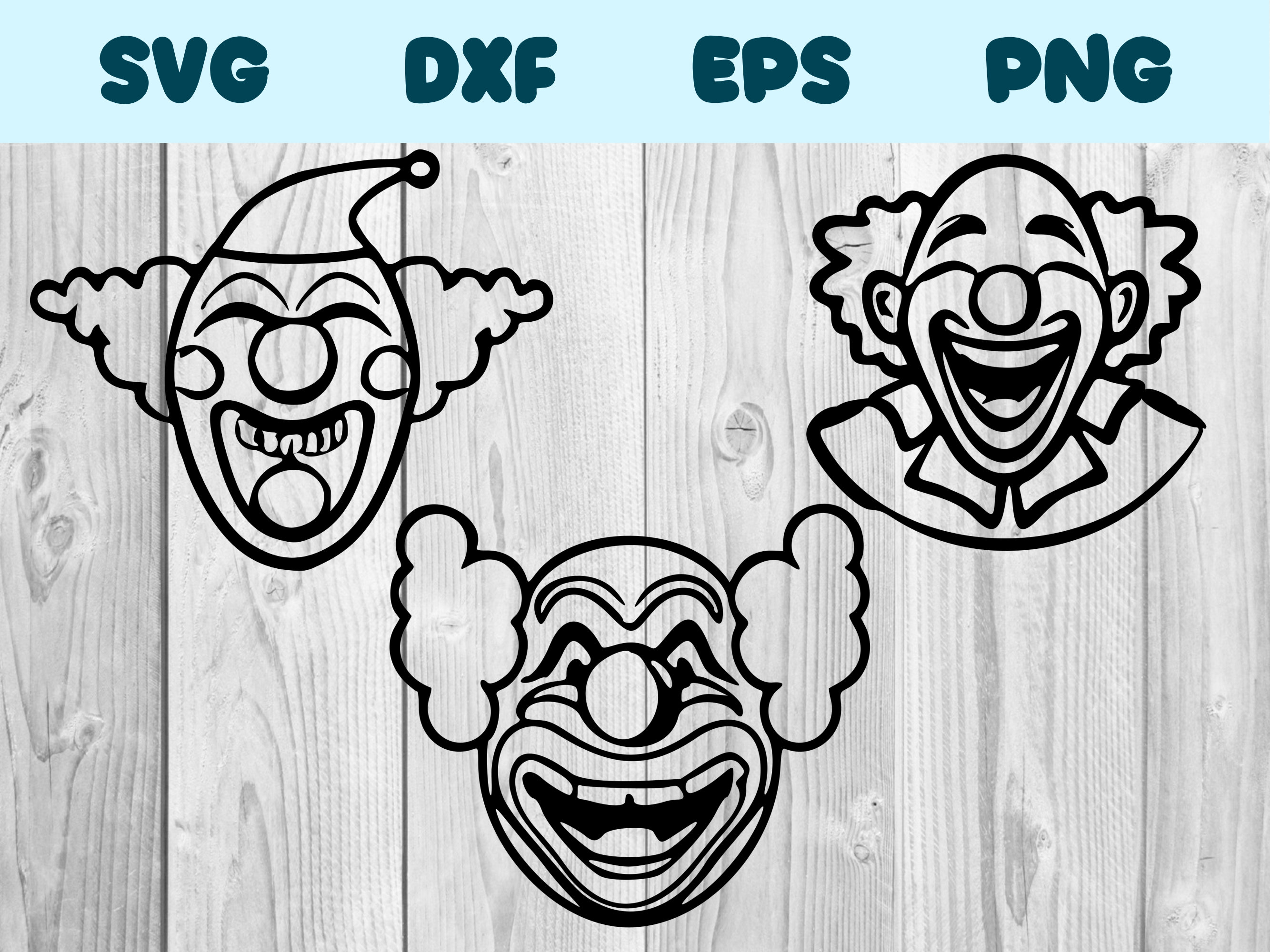 Clown Svg Clown Png Clown Clipart Clown Vector Bundle Pack - Etsy Canada