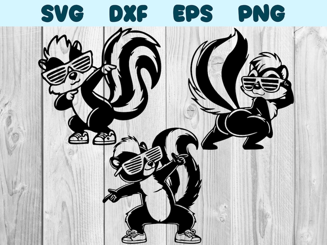 Skunk Dancing With Sunglasses Svg Skunk Dance Png Dancing Skunk Clipart ...