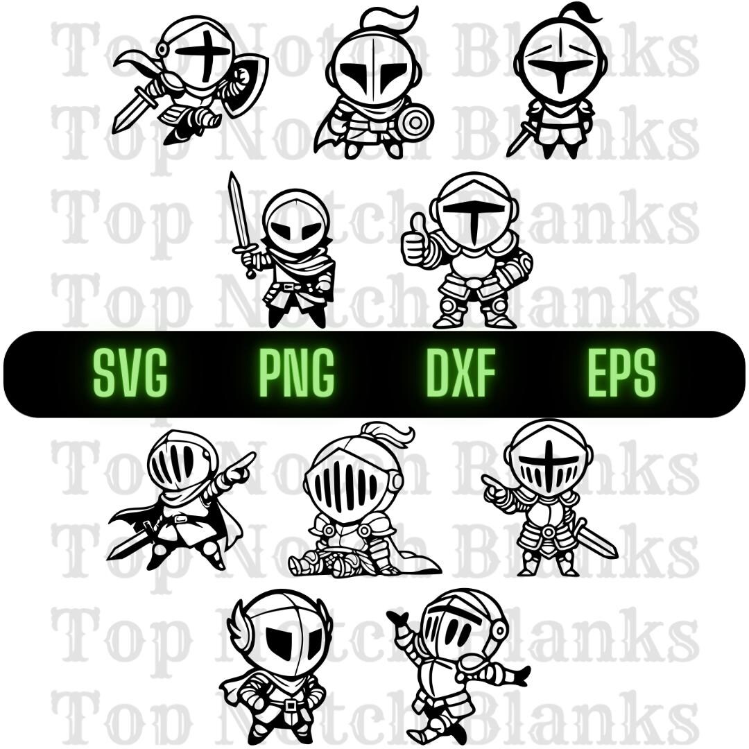 Knight Svg Cartoon Knight Png Badass Knight Clipart Cool Knight Vector ...