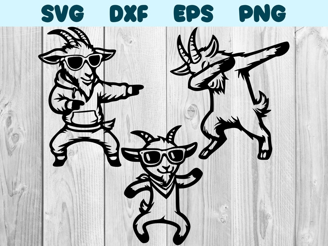 Goat Dancing With Glasses Svg Goat Dance Png Dancing Goat Clipart Goat ...