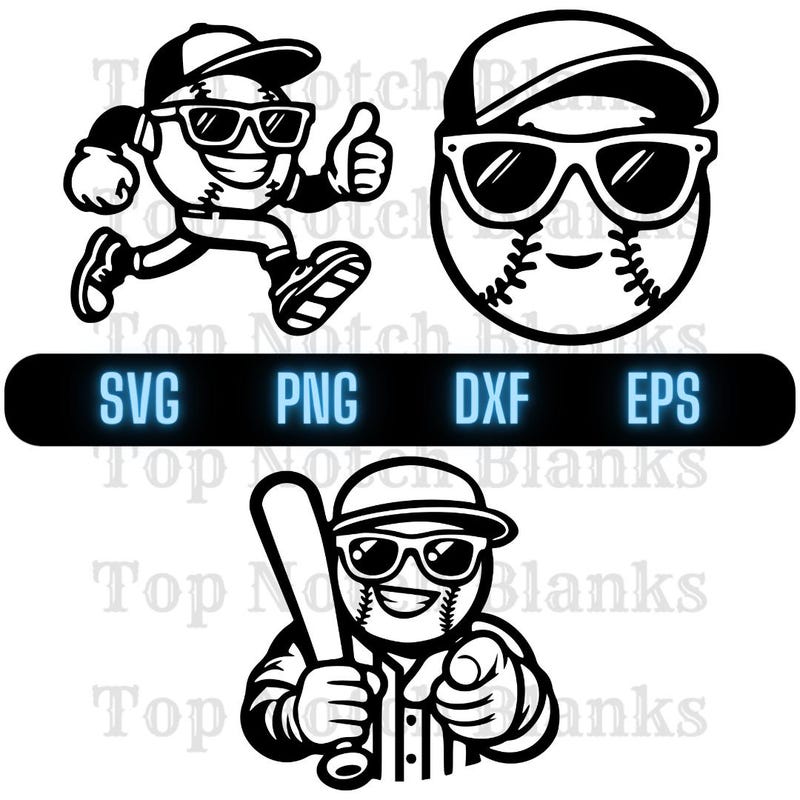 Cartoon Character With Baseball Cap - Etsy