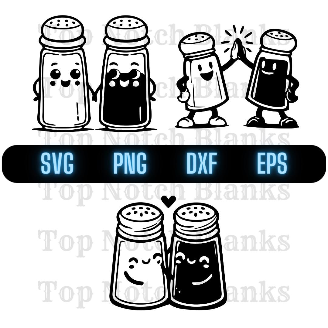 Salt and Pepper Svg Cartoon Salt and Pepper Png Happy Salt and Pepper ...
