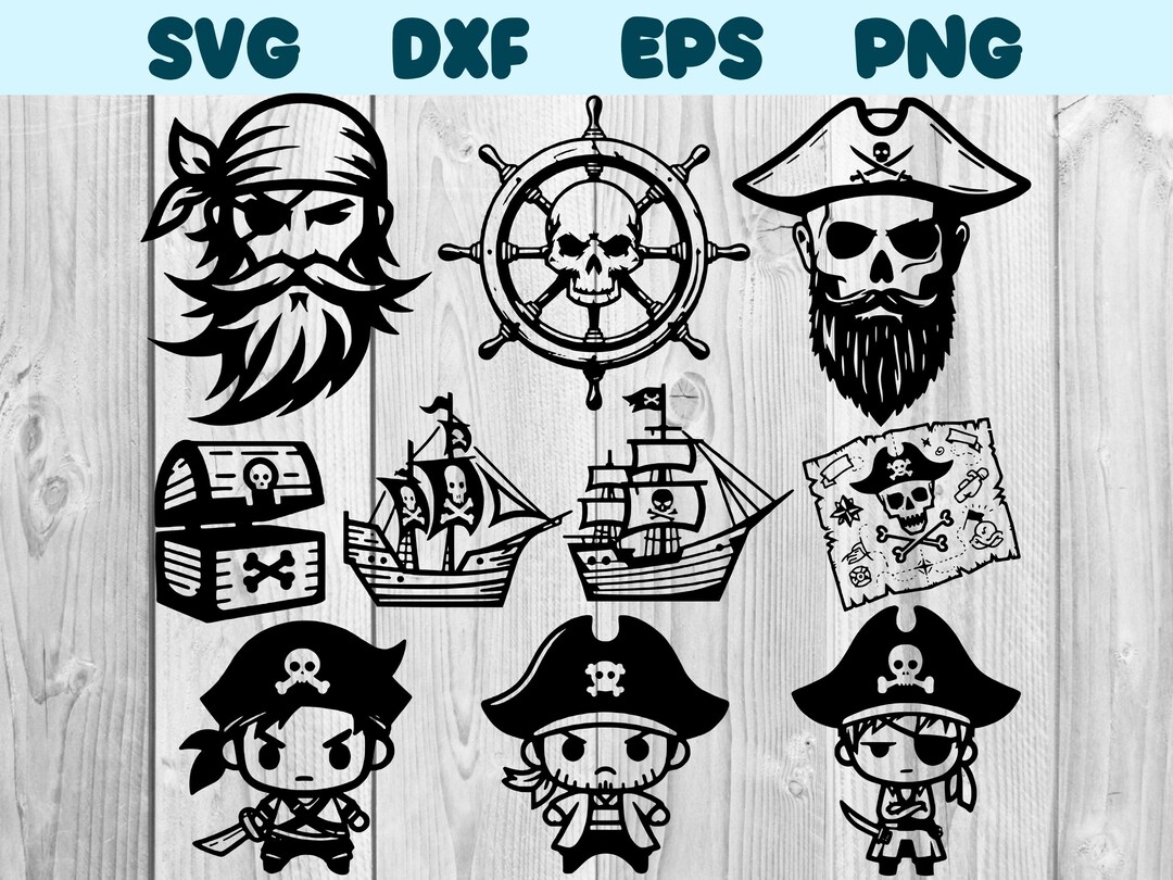 Pirate Svg Cartoon Pirate Png Cool Pirate Clipart Badass Pirate Vector ...