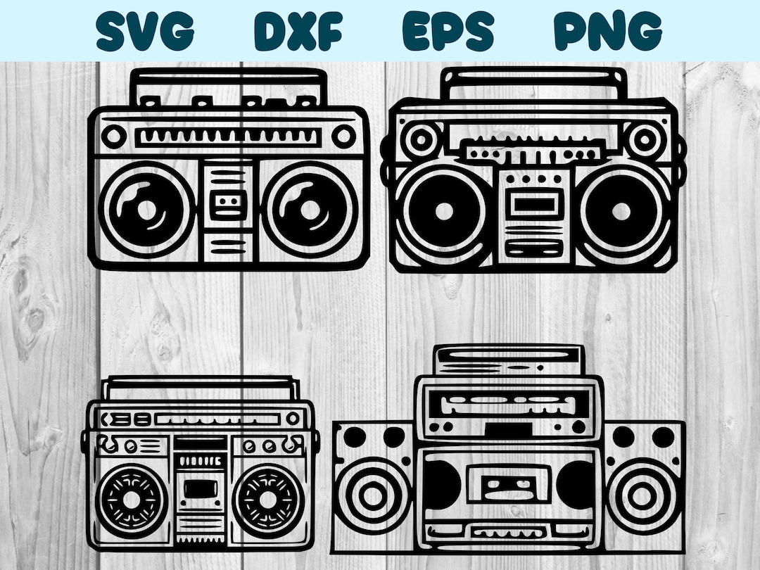 Boombox Svg Boombox Png Cool Boombox Clipart Customizable Boombox ...