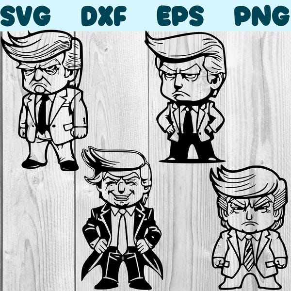 Donald Trump Cartoon Png - Etsy