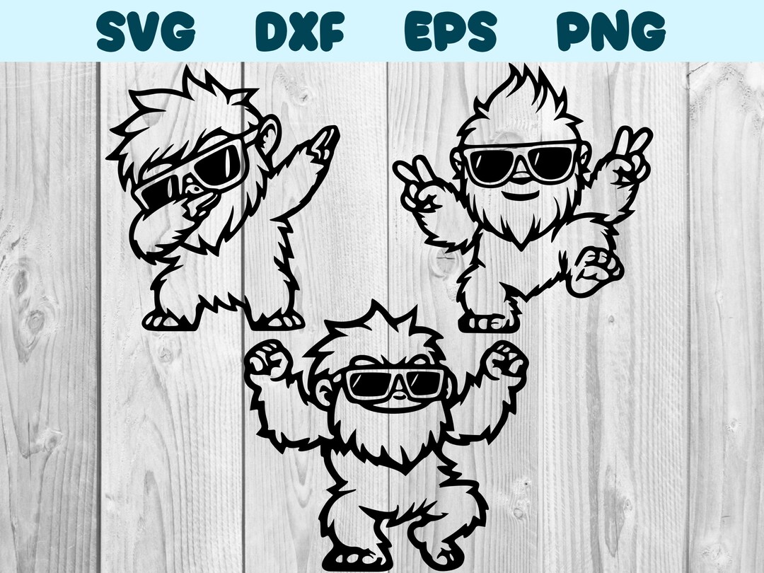 Yeti Dancing With Sunglasses Svg Yeti Dance Png Dancing Yeti Clipart ...