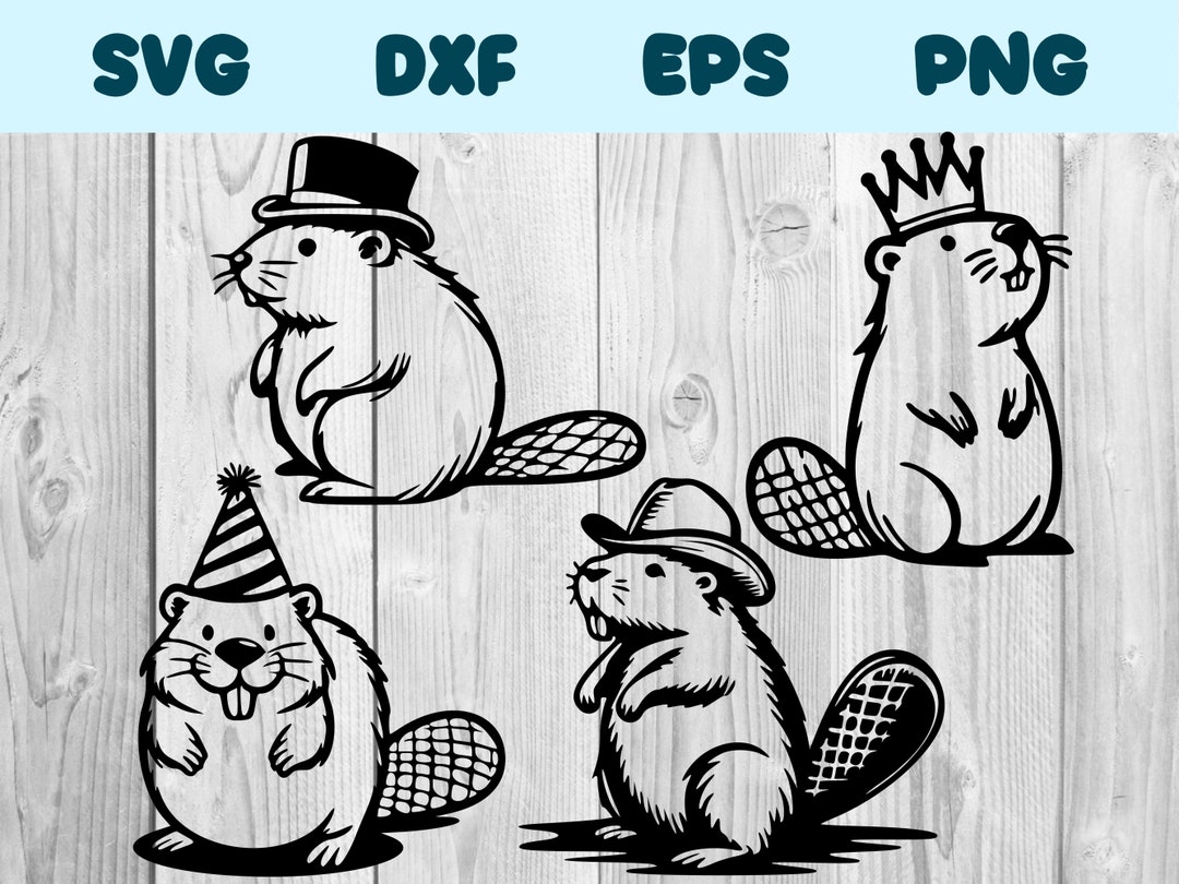 Beaver Wearing Hats Svg Beaver With Hats Png Beaver With Hats Clipart ...