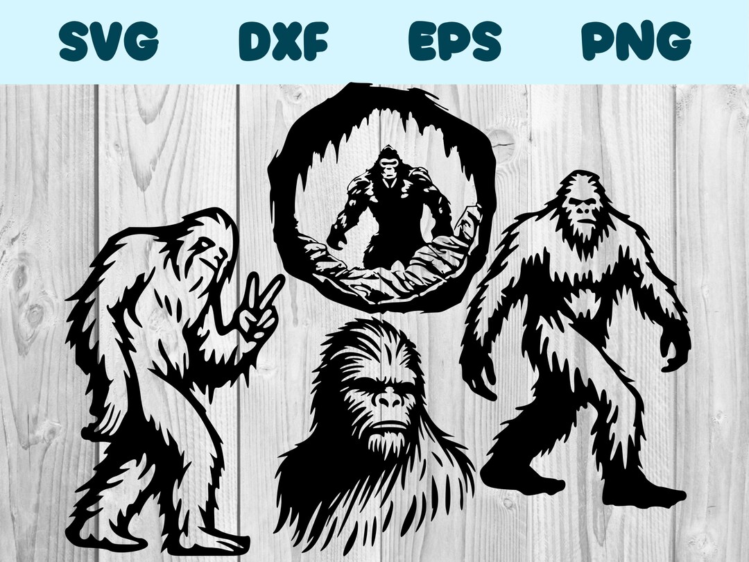Bigfoot Svg Cartoon Bigfoot Png Cool Bigfoot Clipart Badass Bigfoot ...