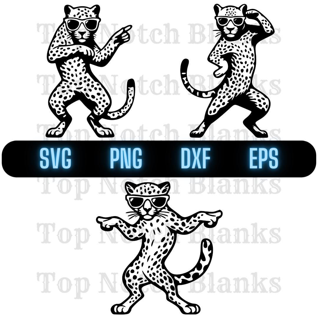 Leopard Dancing With Sunglasses Svg Leopard Dance Png Dancing Leopard ...