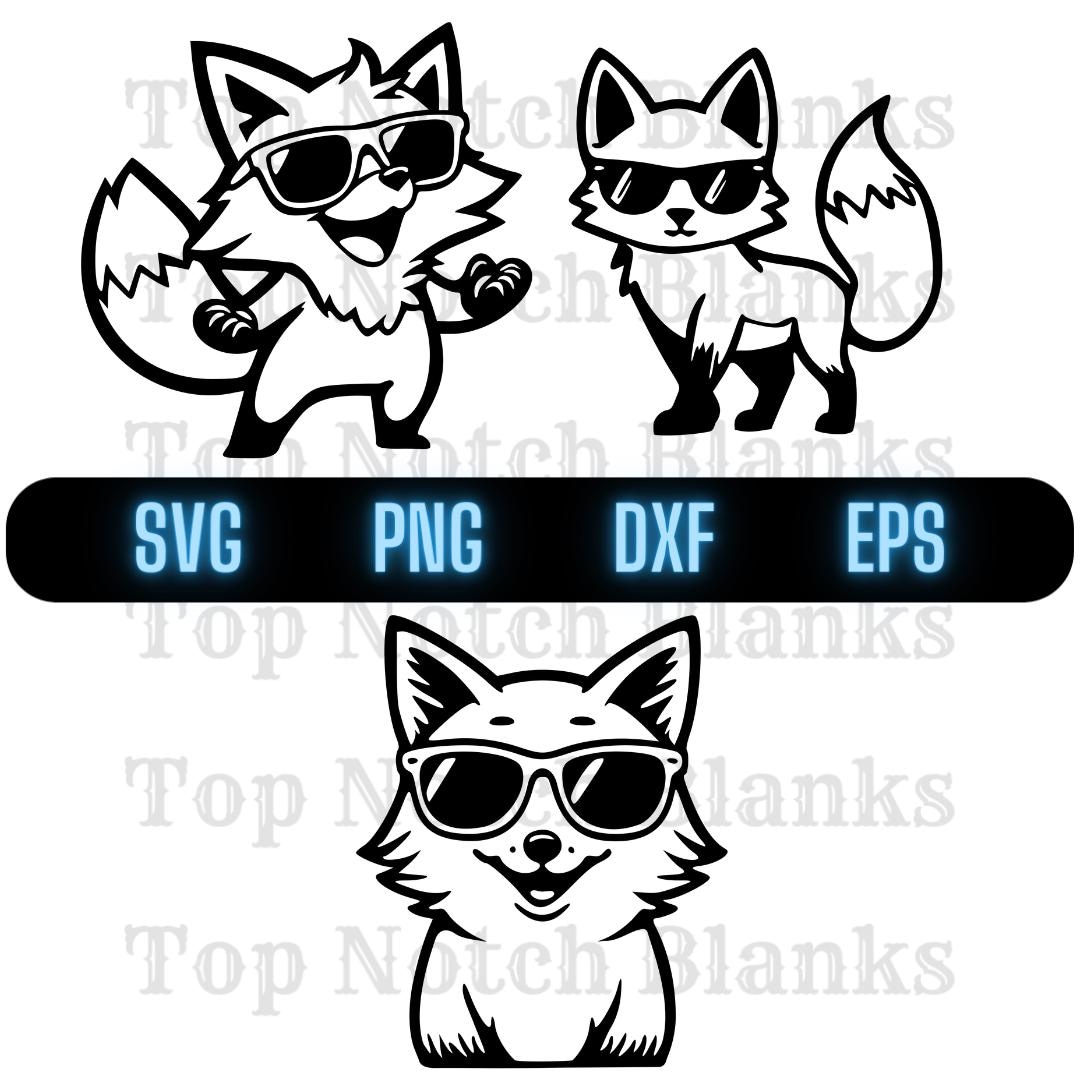 Fox With Sunglasses Svg Fox Wearing Glasses Png Fox With Glasses ...