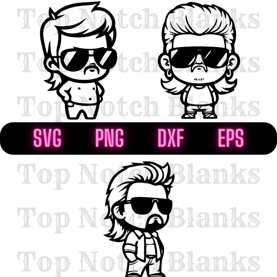 Mullet Man Wearing Sunglasses Svg Mullet Png Dude With A Mullet Clipart ...