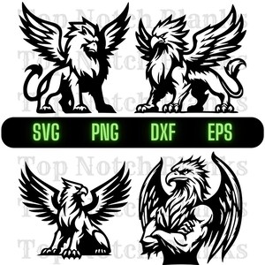 Griffin Svg Griffon Png Cute Griffin Clipart Cool Griffin Vector Bundle ...