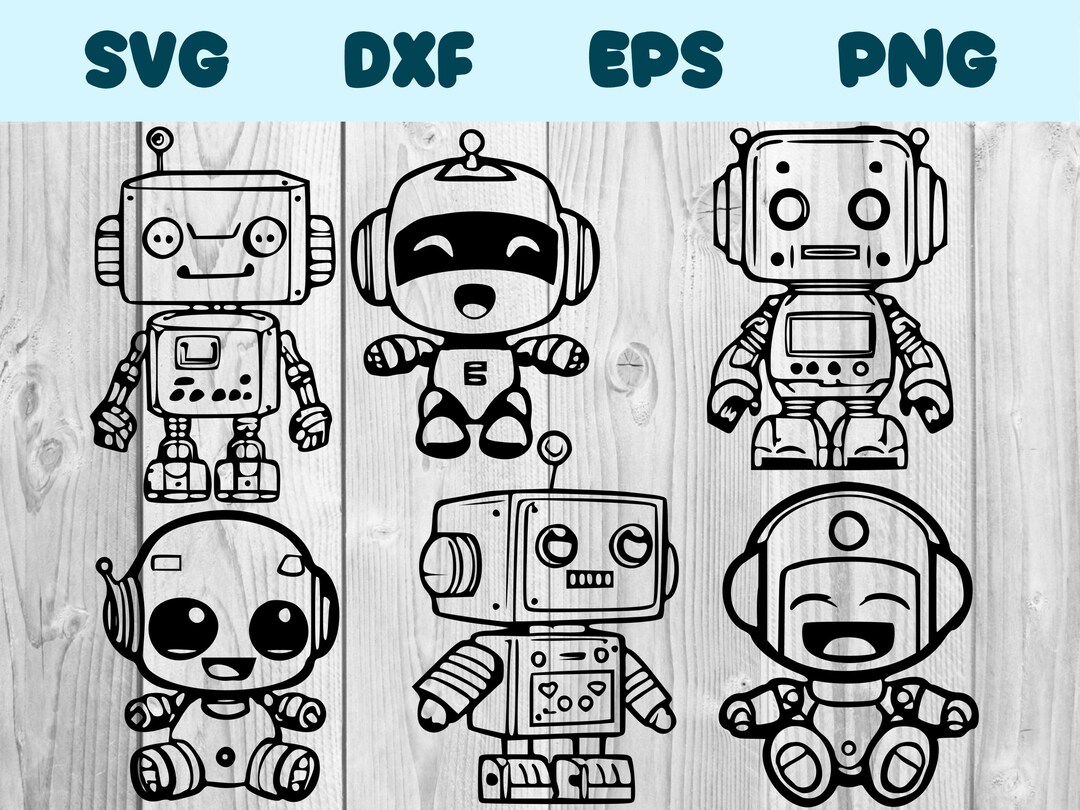 Robot Svg Toy Robot Png Robot Clipart Robot Vector Digital Download ...