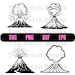 Erupting Volcano SVG Bundle: Volcano Clipart, PNG, Vector (commercial ...