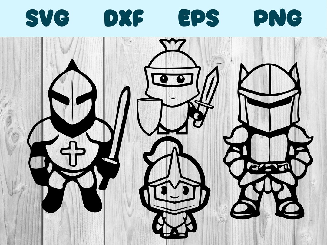 Knight Svg Cartoon Knight Png Cute Knight Clipart Cool Knight - Etsy