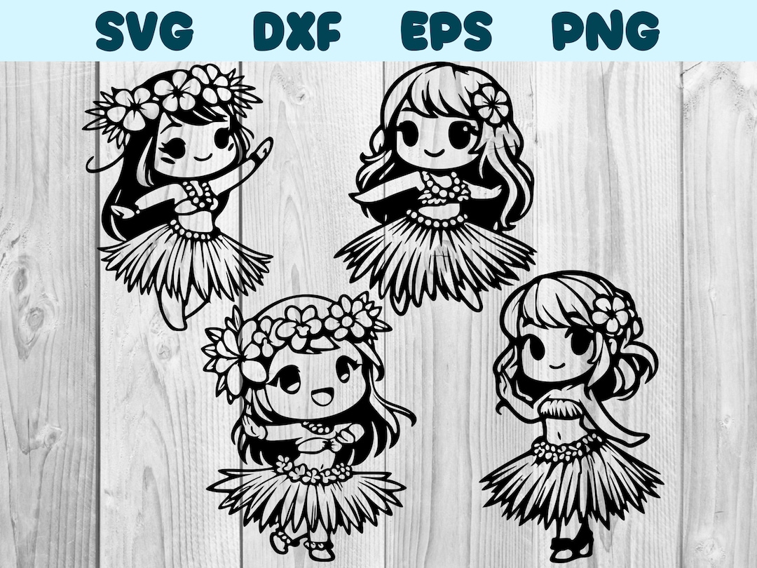 Hula Girl Svg Hula Girl Png Hula Dance Clipart Hula Dance Vector Bundle ...