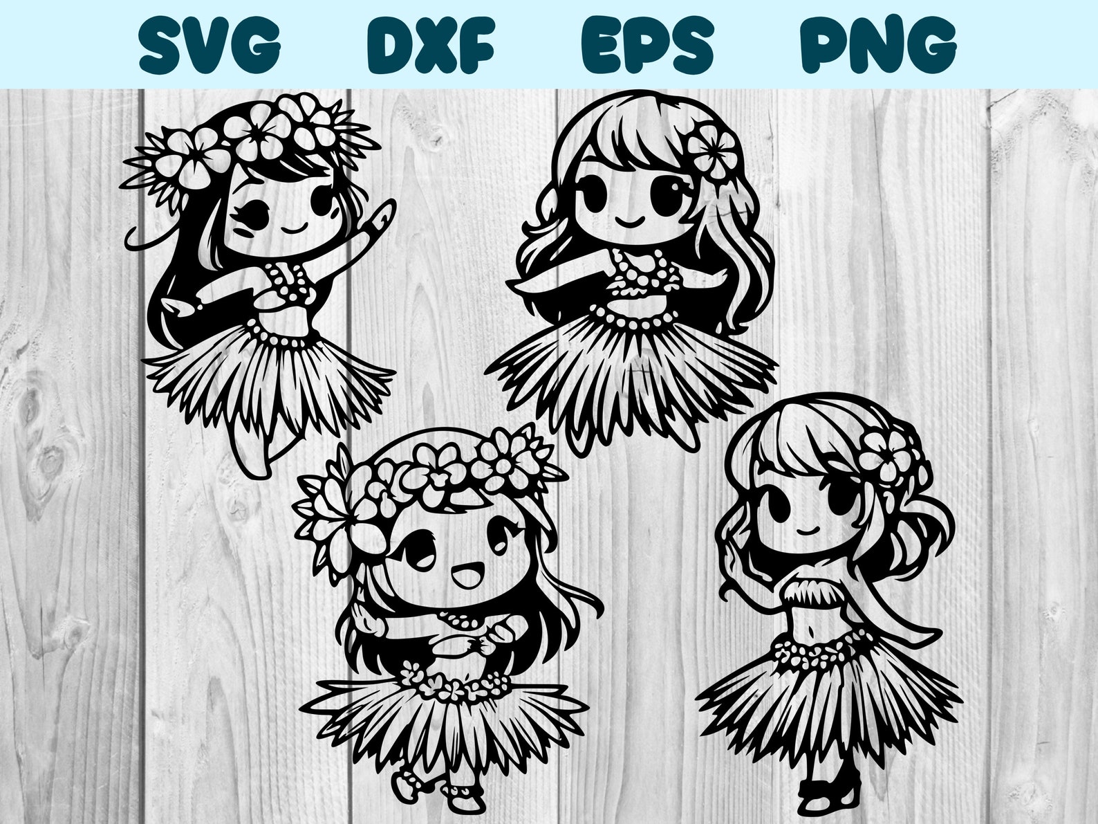 Hula Girl Svg Hula Girl Png Hula Dance Clipart Hula Dance Vector Bundle ...