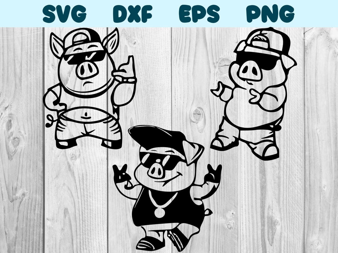 Hip-hop Pig Svg Hip-hop Pig Png Hip-hop Pig Clipart Hip-hop Pig Vector ...