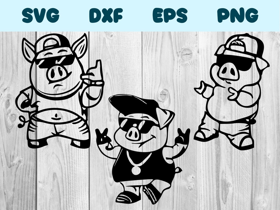Hip-hop Pig Svg Hip-hop Pig Png Hip-hop Pig Clipart Hip-hop - Etsy