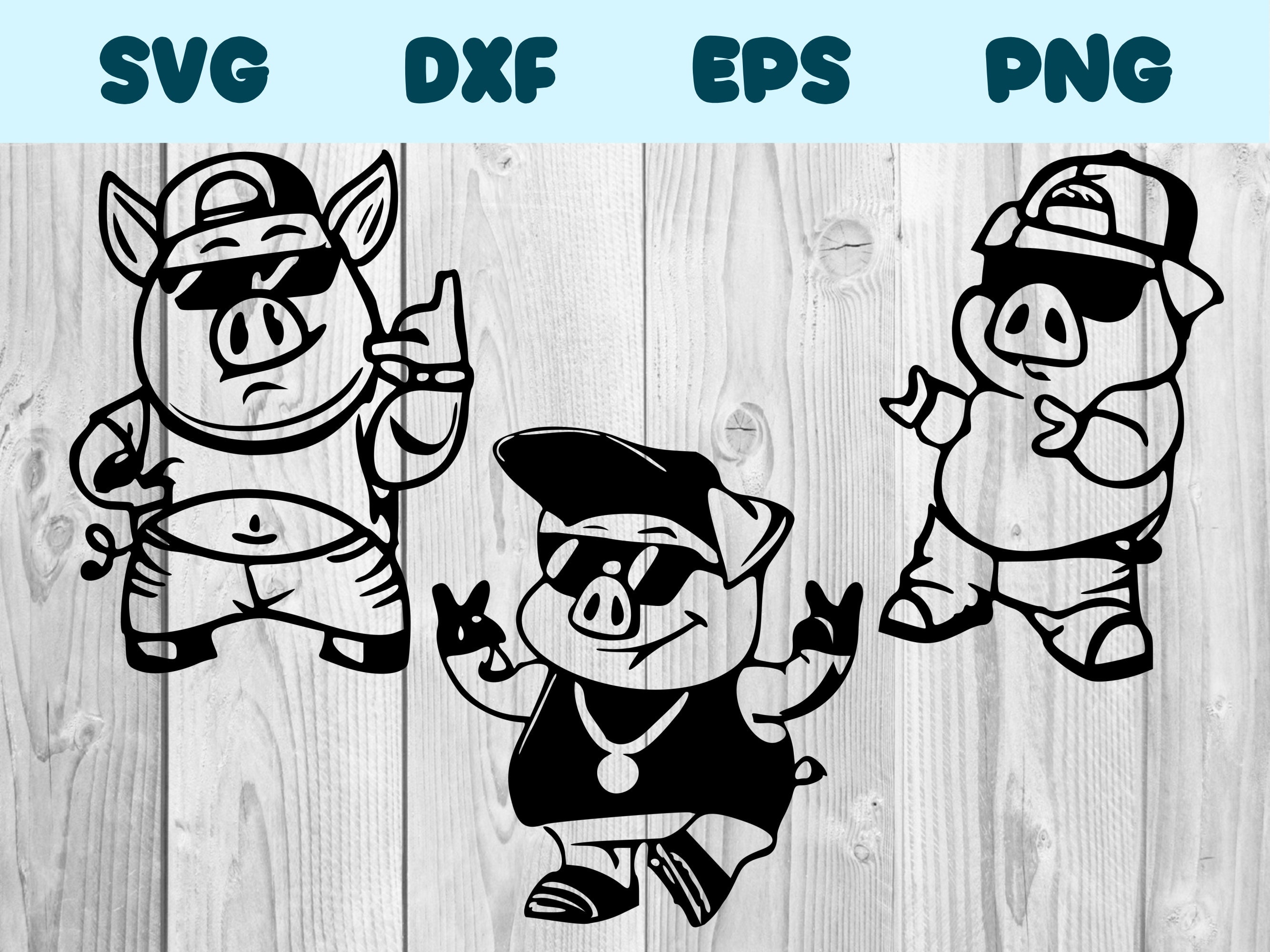 Hip-hop Pig Svg Hip-hop Pig Png Hip-hop Pig Clipart Hip-hop - Etsy