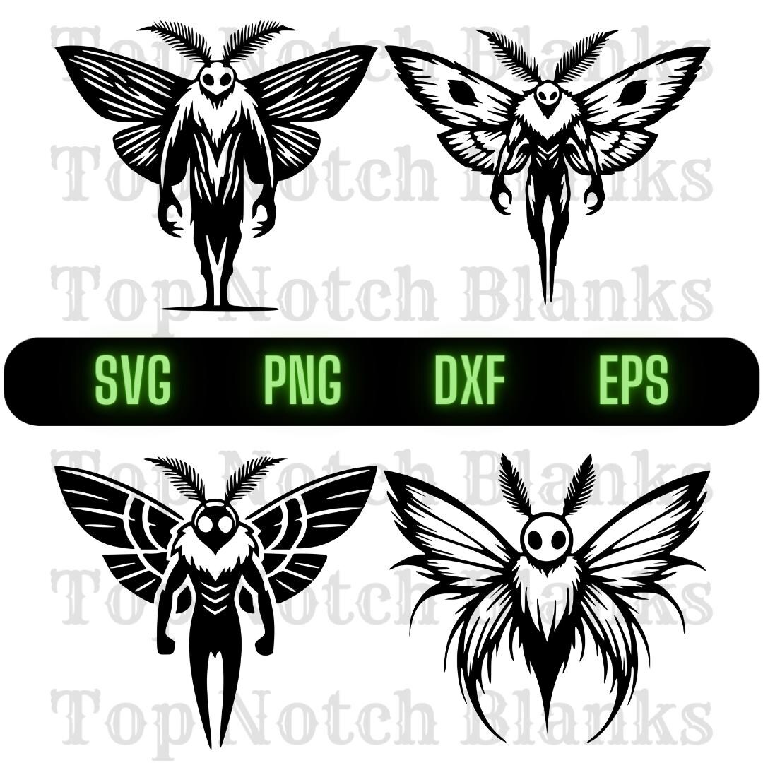 Mothman Svg Cartoon Mothman Png Scary Mothman Clipart Cool Mothman ...