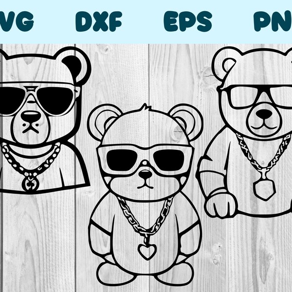 Hip Hop Bear Png - Etsy