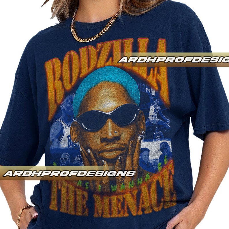 Limited Denis Rodman Rodzilla the Menace T-shirt Gift for - Etsy