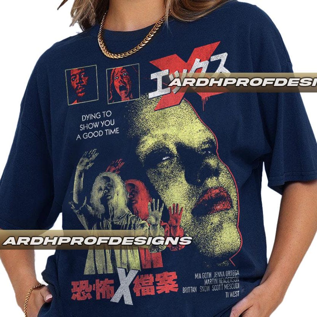 X Horror Movie 2022, Mia Goth Pearl Maxine Graphic T-shirt, A24 Slasher ...