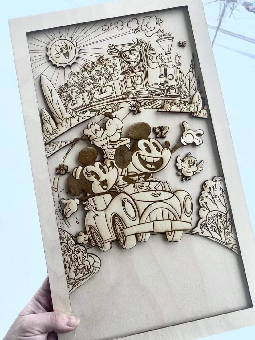 Digital SVG JPEG File Laser Cutter GLOWFORGE Ready Mickeys - Etsy