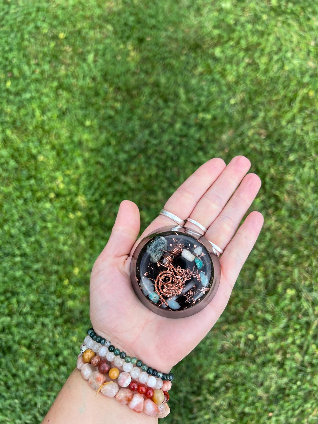 Orgonite Tower Buster: EMF Protection, Quartz, Tourmaline, Amazonite - Etsy