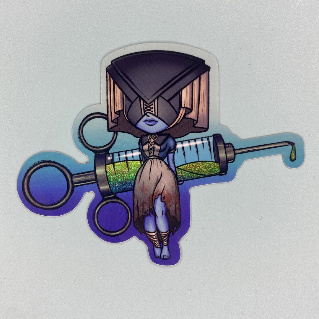 Undead Chibi Nurse Sticker (glitter Effect) | Baldur's Gate 3 - Etsy