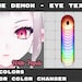 Anime Demon Eyes - Vroid Eye Texture (with AND Without Pupils) (14 .PNG ...
