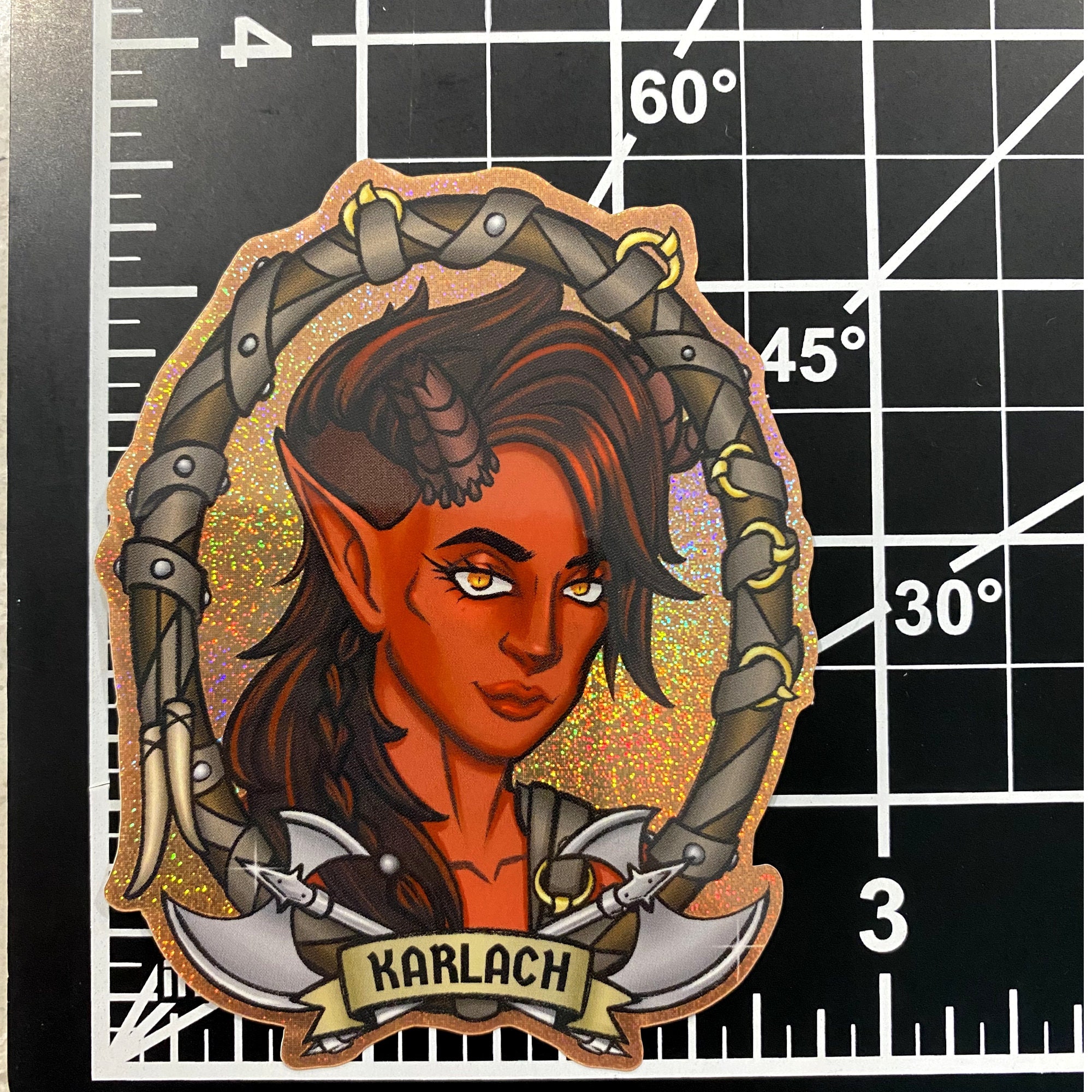 Karlach Sticker glitter Effect Baldur's Gate 3 - Etsy