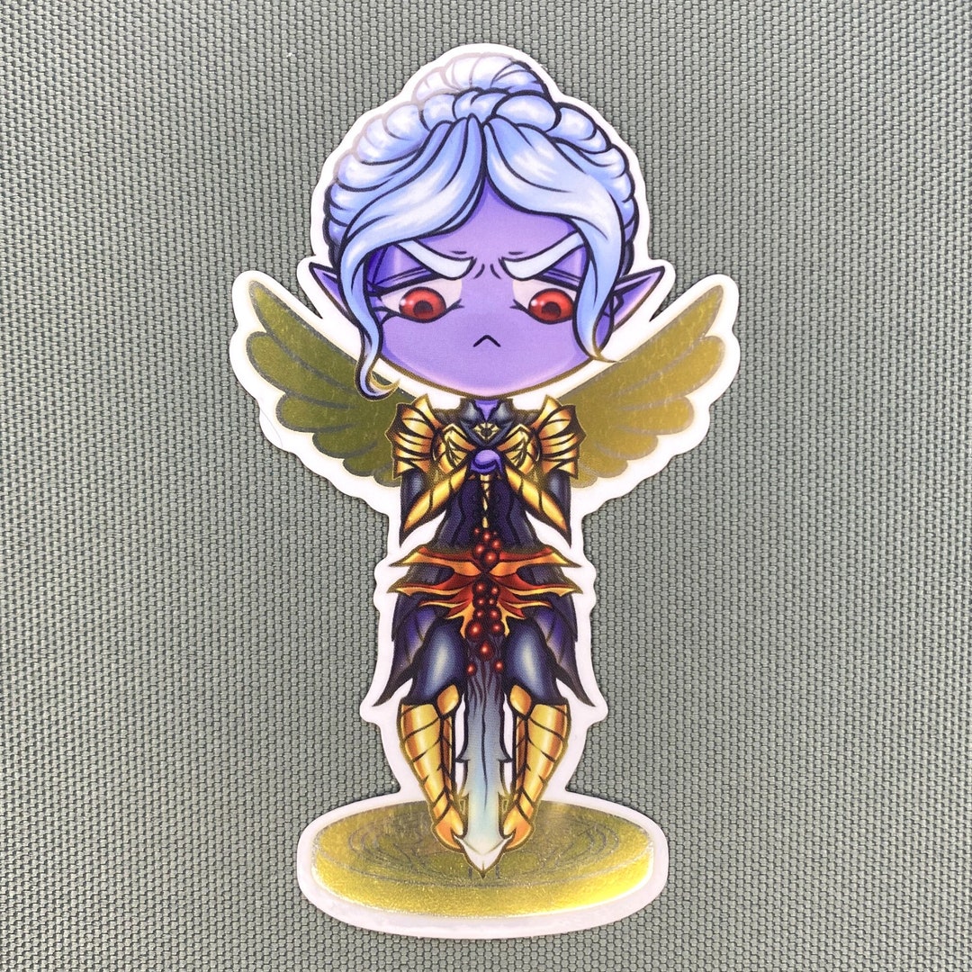 Chibi Minthara Sticker chrome Effect waterproof Baldur's Gate 3 - Etsy