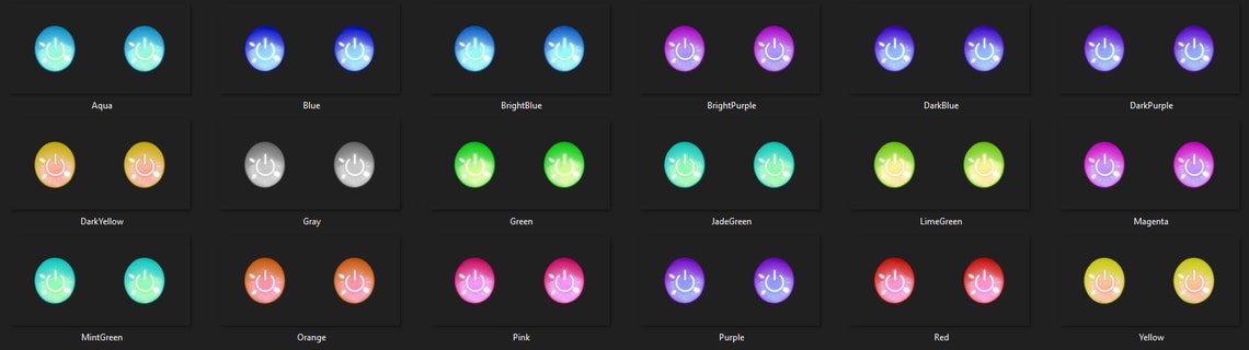 Eye Texture - Power on Eyes (18 Colors) || Vroid Vtuber Asset - Etsy